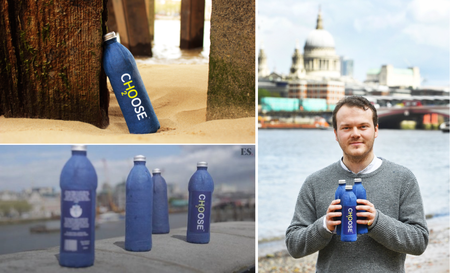 “Choose Water” ขวดน้ำปราศจากพลาสติกจากวัสดุรีไซเคิลและวัสดุจากธรรมชาติ ...